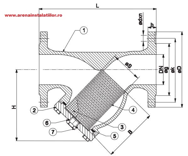 Filtru impuritati tip Y PN 16 DN 80