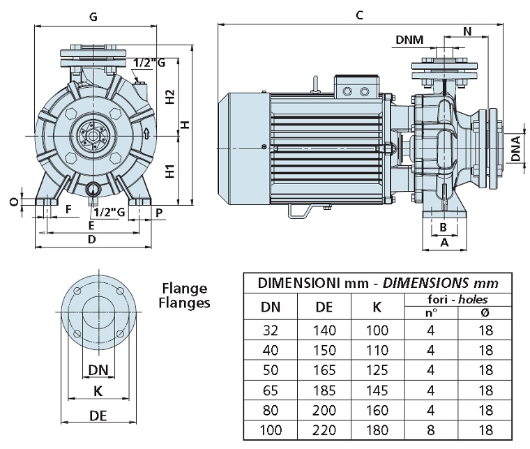 Pompa centrifuga Speroni CS 40-250B - 74 mCA