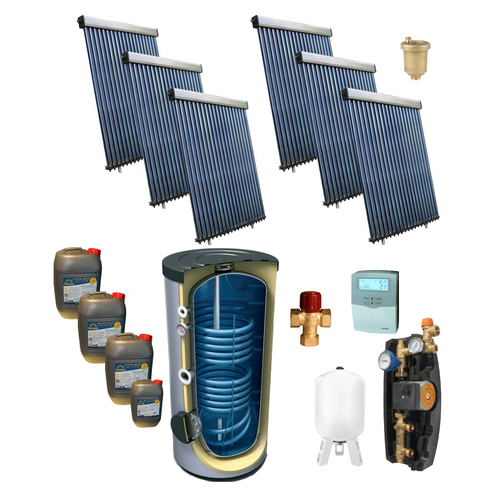 Pachet solar Panosol C425 cu 120 tuburi vidate Heat Pipe si boiler ...